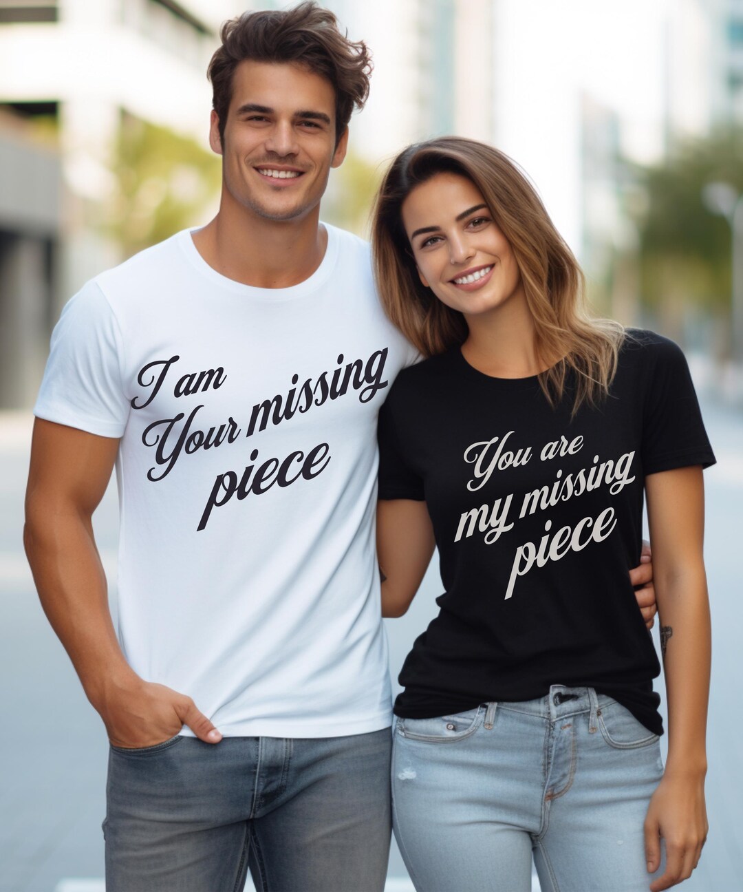 Couples T-shirt, I Am Your Missing Piece T-shirt, Casual Wear, Gift for ...