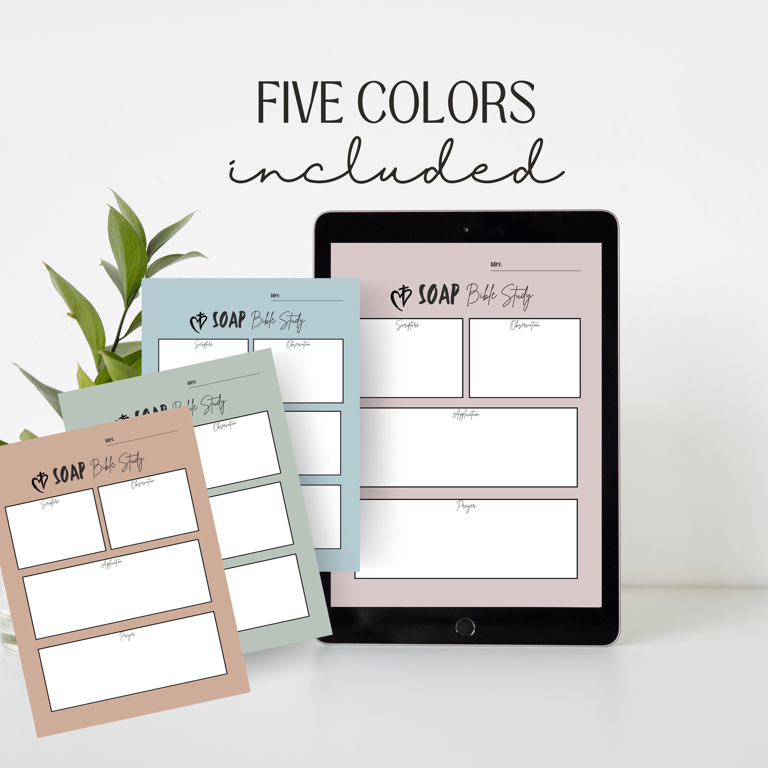 Bible Study SOAP Notes Printable Worksheets Digital Instant Download ...