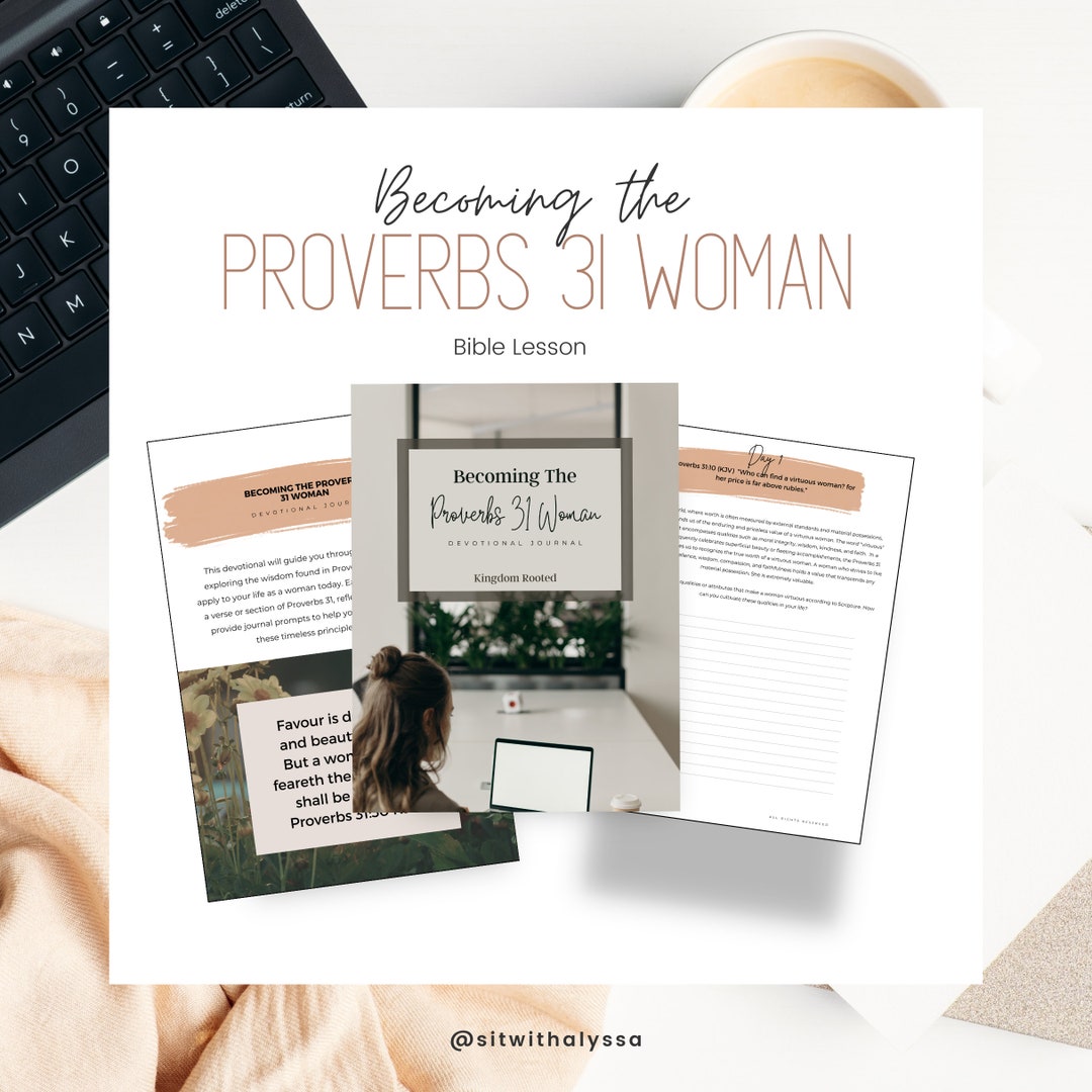 Becoming a Proverbs 31 Woman Bible Lesson - Etsy
