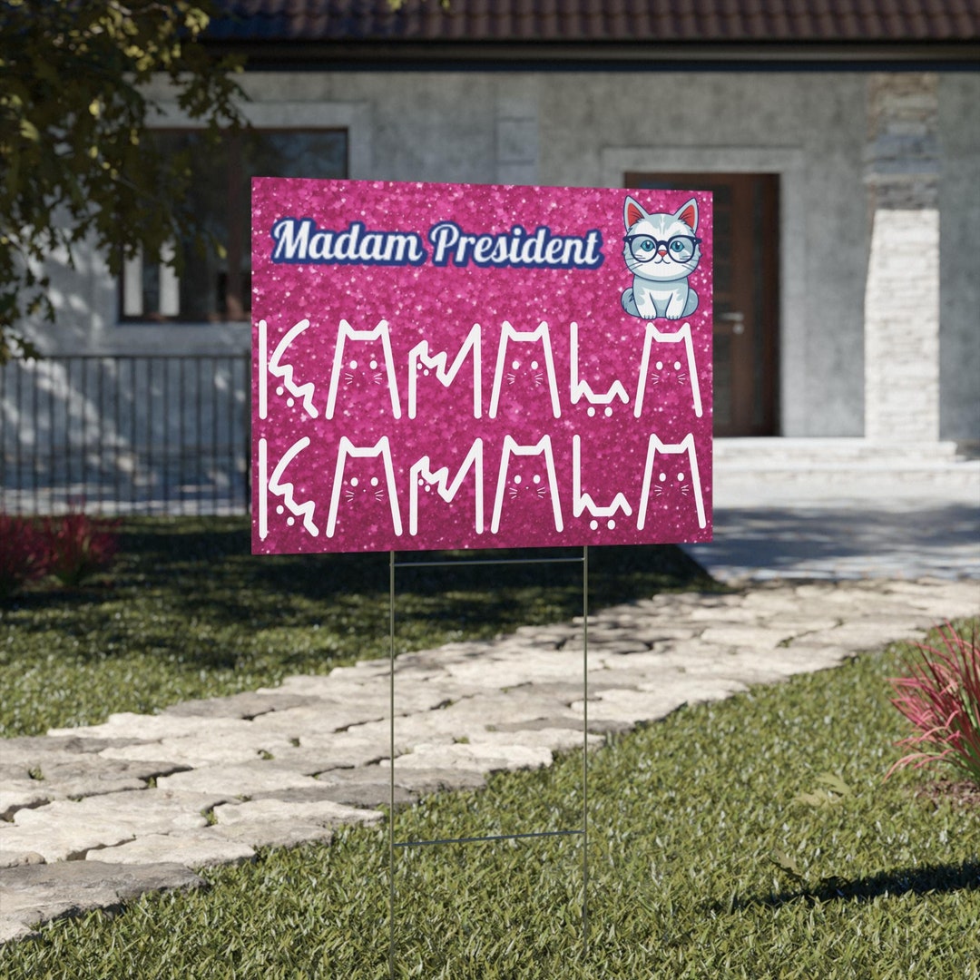 Madam President, Kamala Harris and Tim 2024 ,yard Sign, Kamala Barbie ...