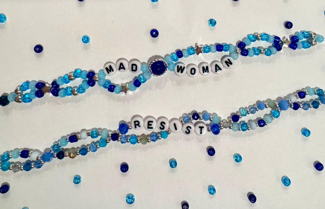 Democratic Blue Resistance Bracelets- Resist, Mad Woman, Childless Cat ...