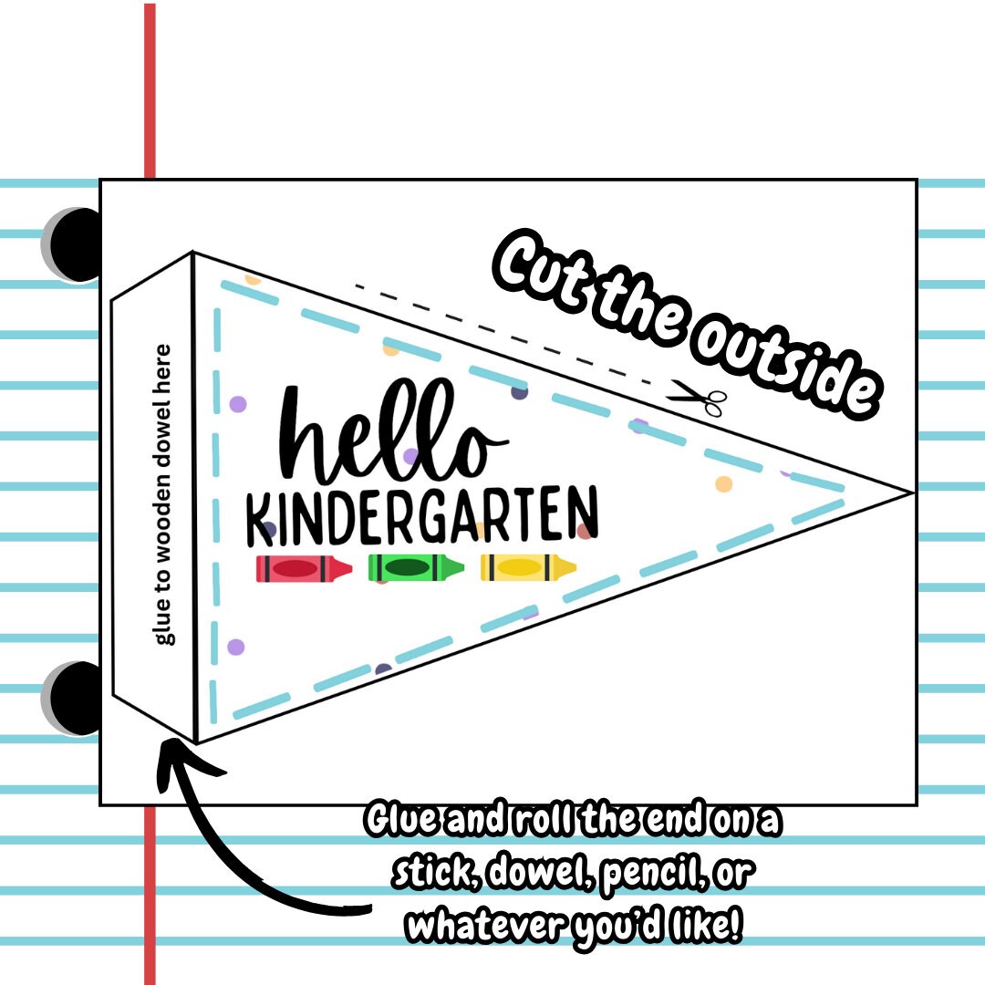 School Supplies-theme First Day of School Flag | Back to School Sign ...