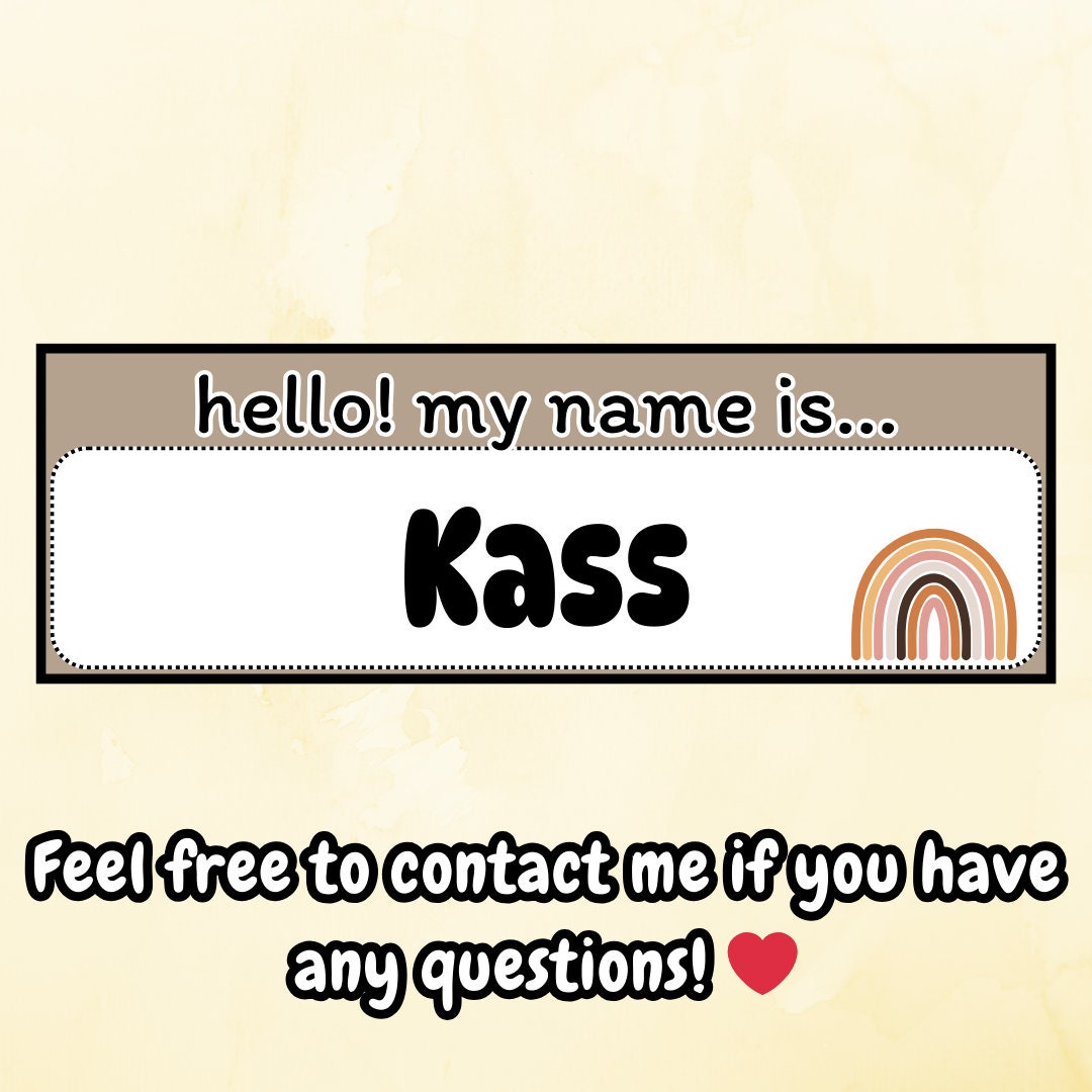 Boho Classroom Name Tags | Fall Classroom Labels | Elementary School ...