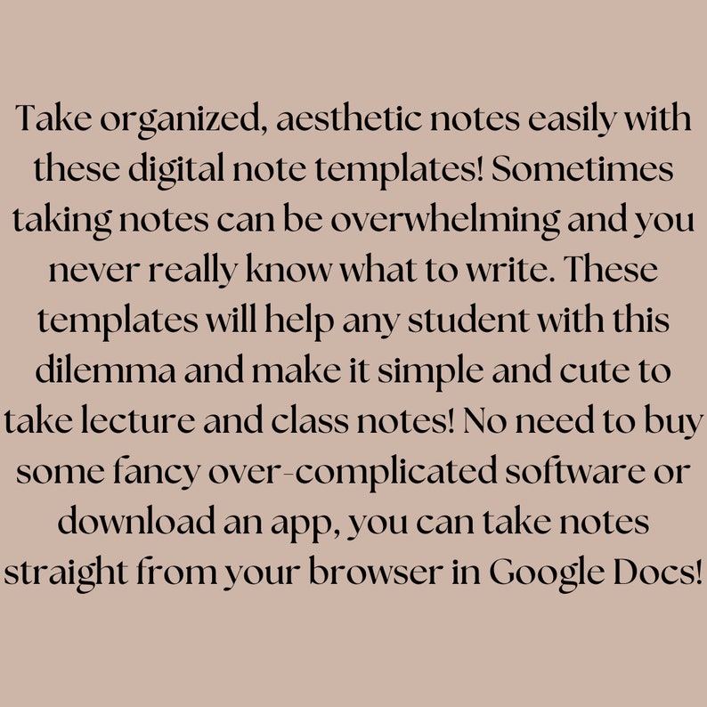 Aesthetic Student Digital Notebook | Notes Template for Students ...