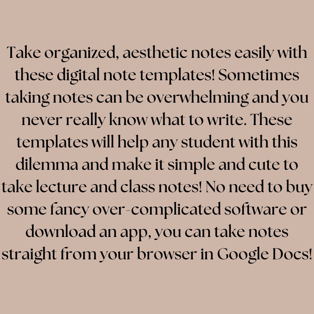 Aesthetic Student Digital Notebook | Notes Template for Students ...