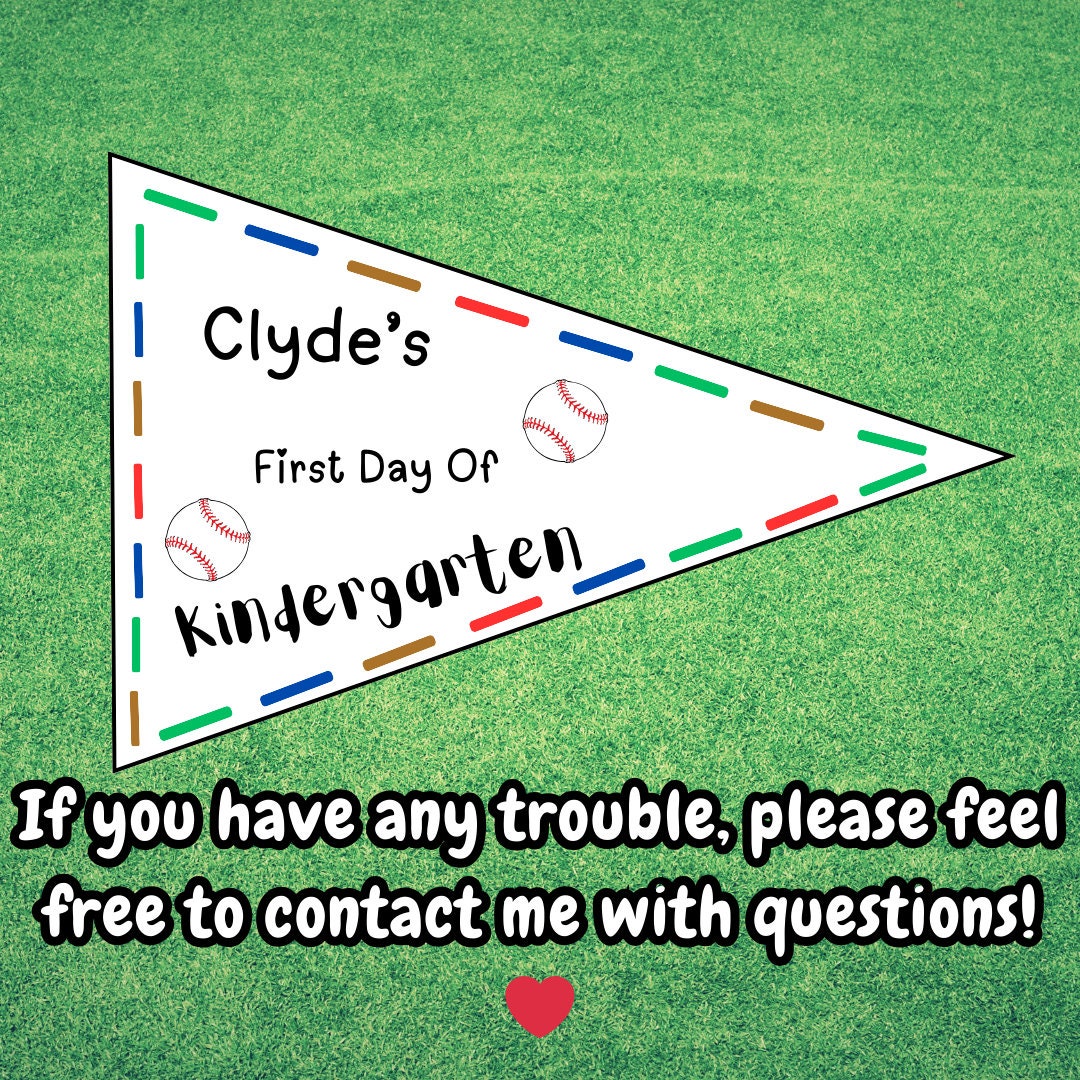 Sports-theme First Day of School Flag | Back to School Sign | Printable ...