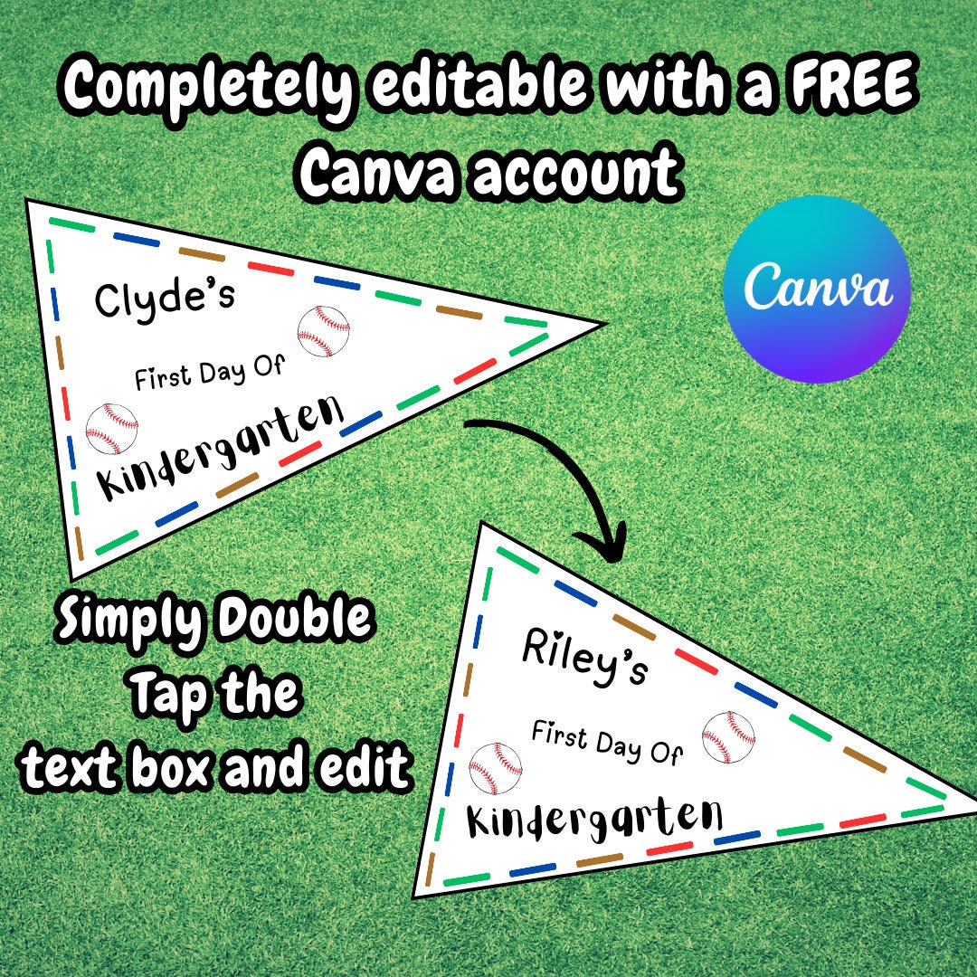 Sports-theme First Day of School Flag | Back to School Sign | Printable ...