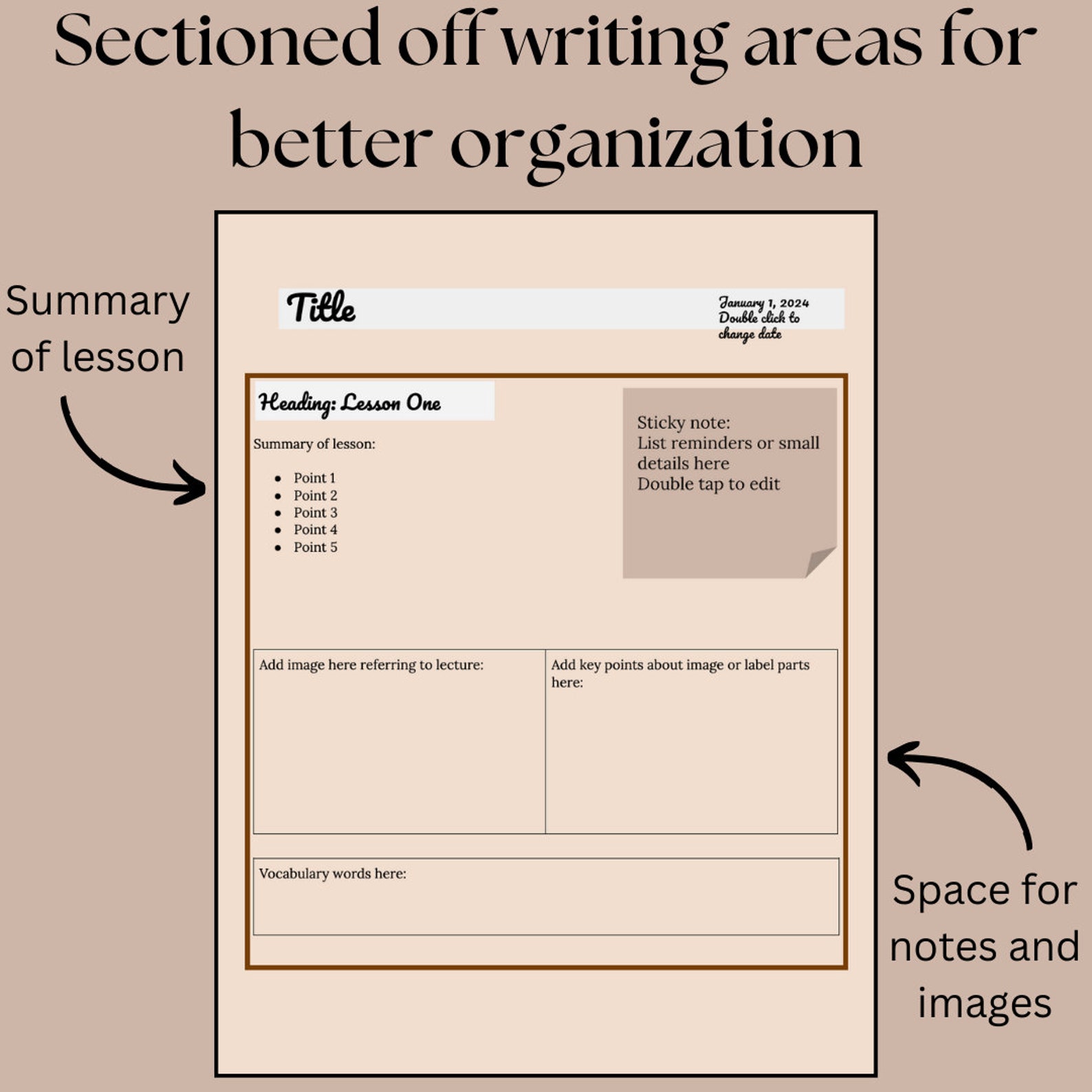 Aesthetic Student Digital Notebook | Notes Template for Students ...