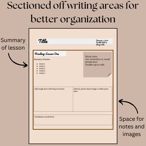 Aesthetic Student Digital Notebook | Notes Template for Students ...
