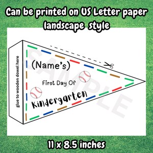 Sports-theme First Day of School Flag | Back to School Sign | Printable ...