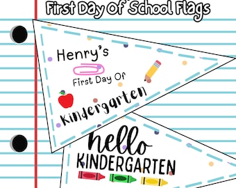 Sports-theme First Day of School Flag | Back to School Sign | Printable ...