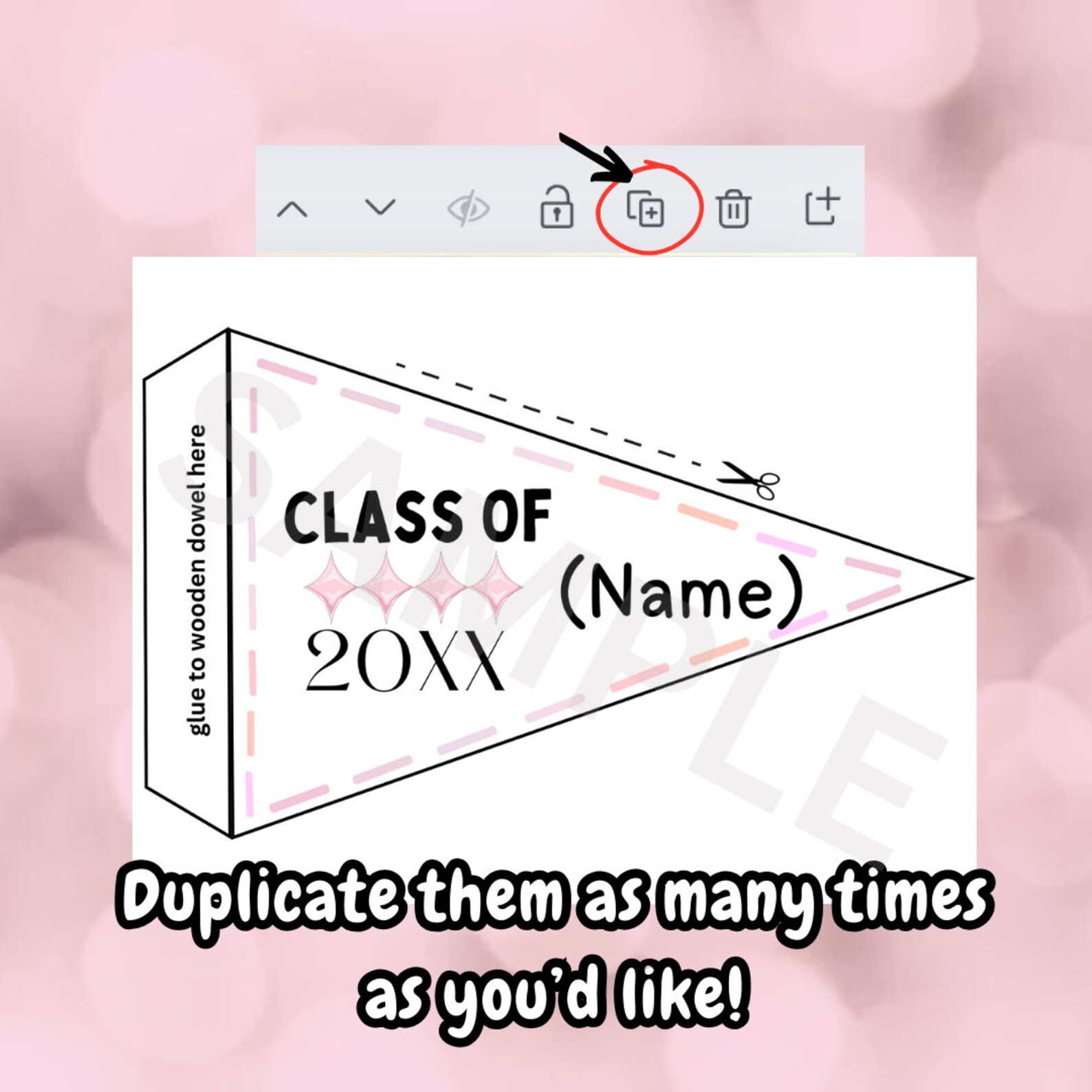 Pink-theme First Day of School Flag | Back to School Sign | Printable ...