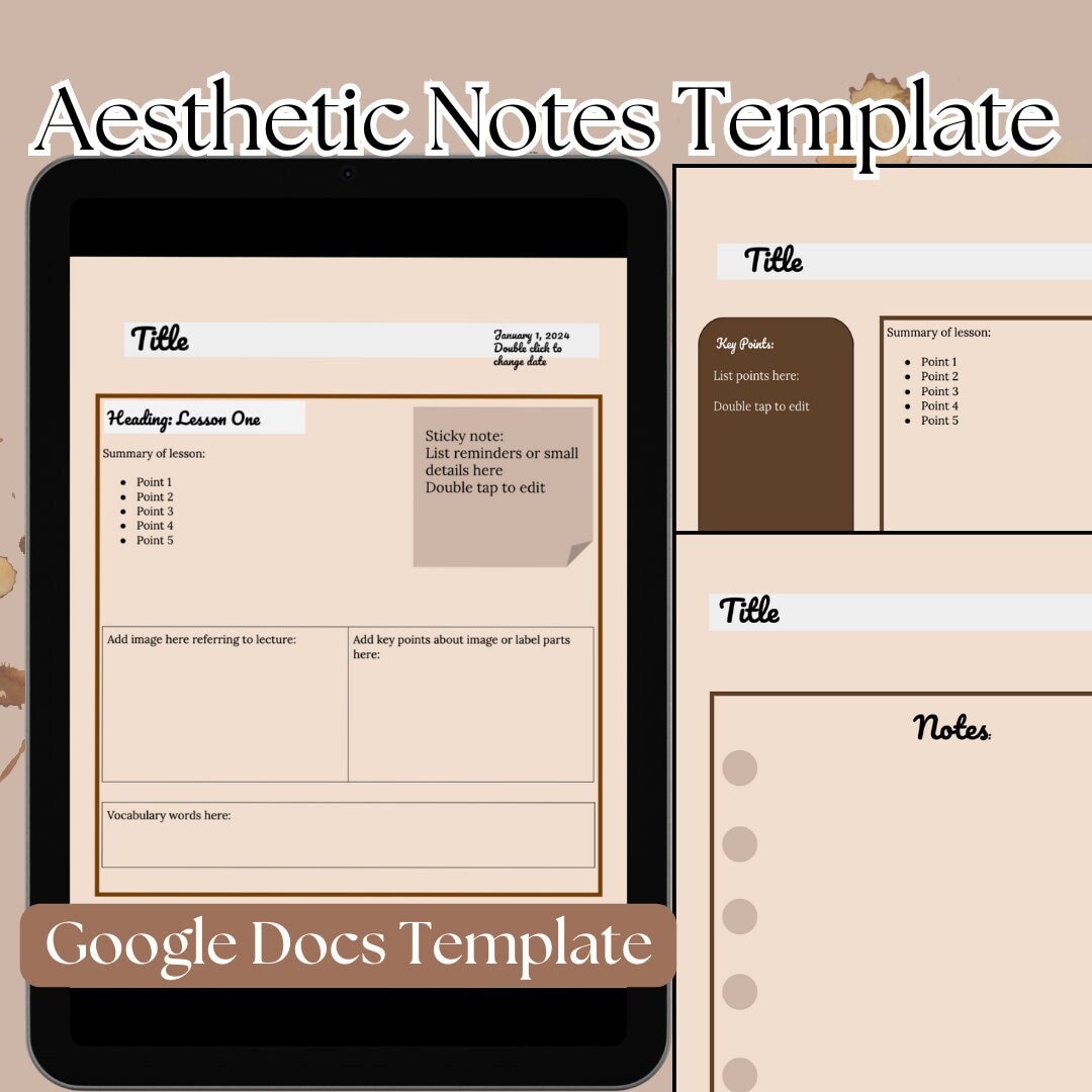 Aesthetic Student Digital Notebook | Notes Template for Students ...