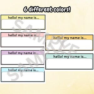 Pastel Name Tags | Desk Name Tags| Name School Labels for Kids| Back to ...
