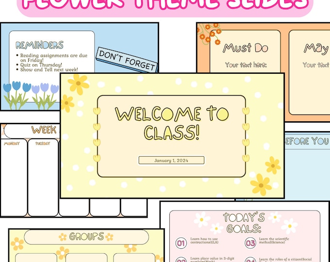 EDITABLE Classroom Slides Template | Boho Art Slides | 20 Canva ...