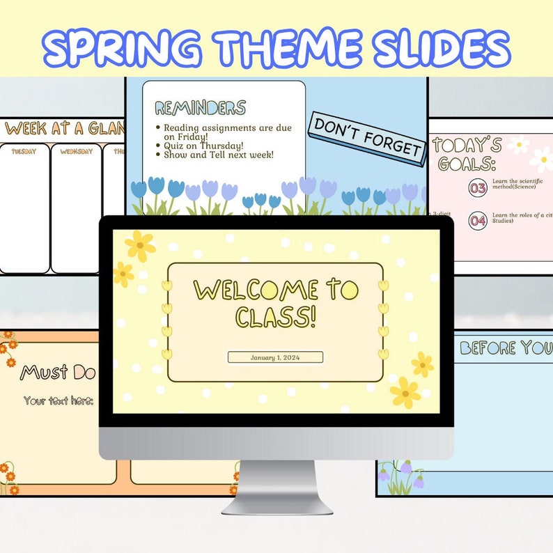 Spring Classroom Google Slides and Canva Template for Teachers | Spring ...