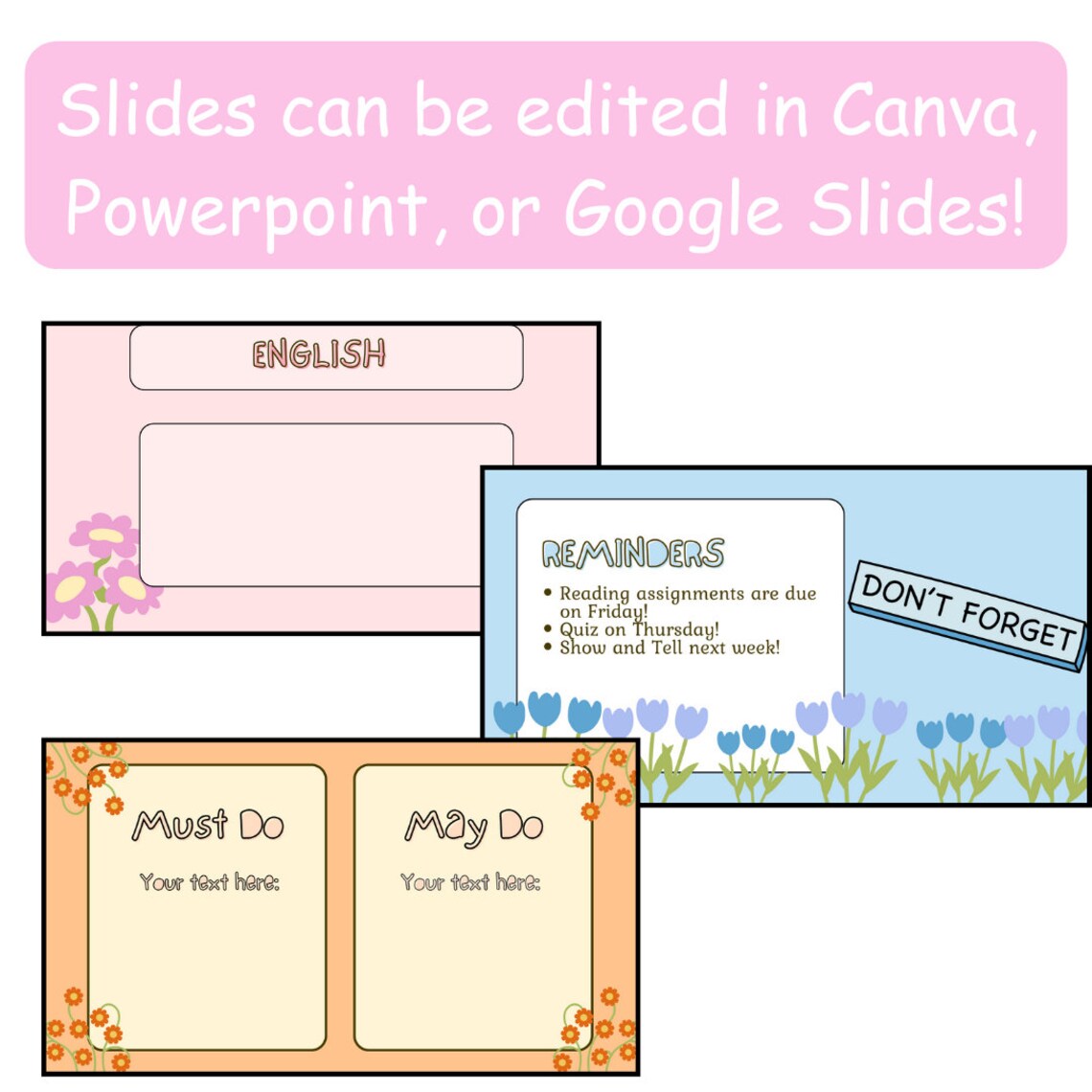 Spring Classroom Google Slides and Canva Template for Teachers | Spring ...