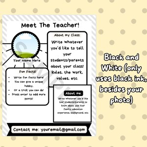 Meet the Teacher Template | Boho Template | Template for Teachers ...