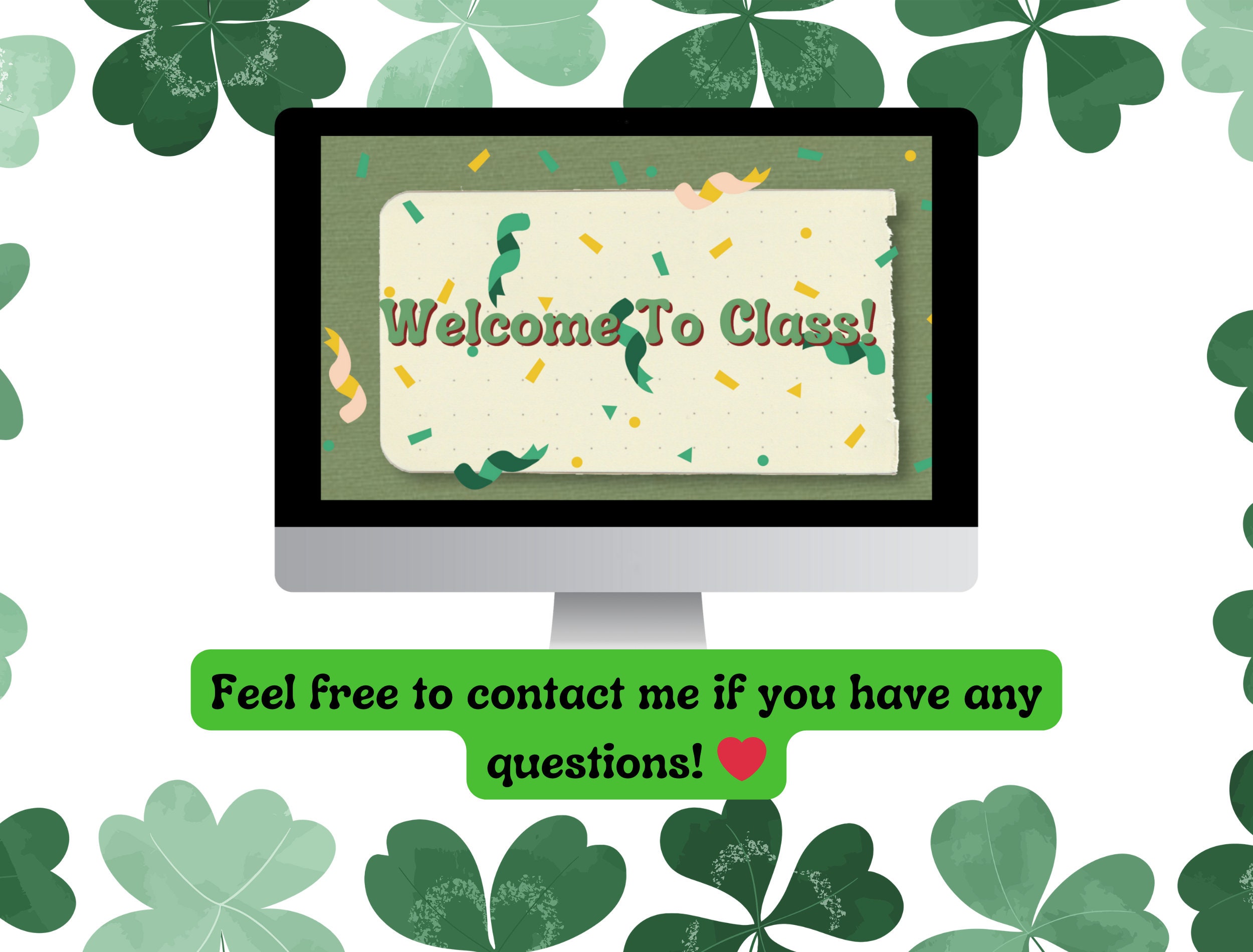 St. Patrick's Day Slides Template | Editable Classroom Slides | Google ...
