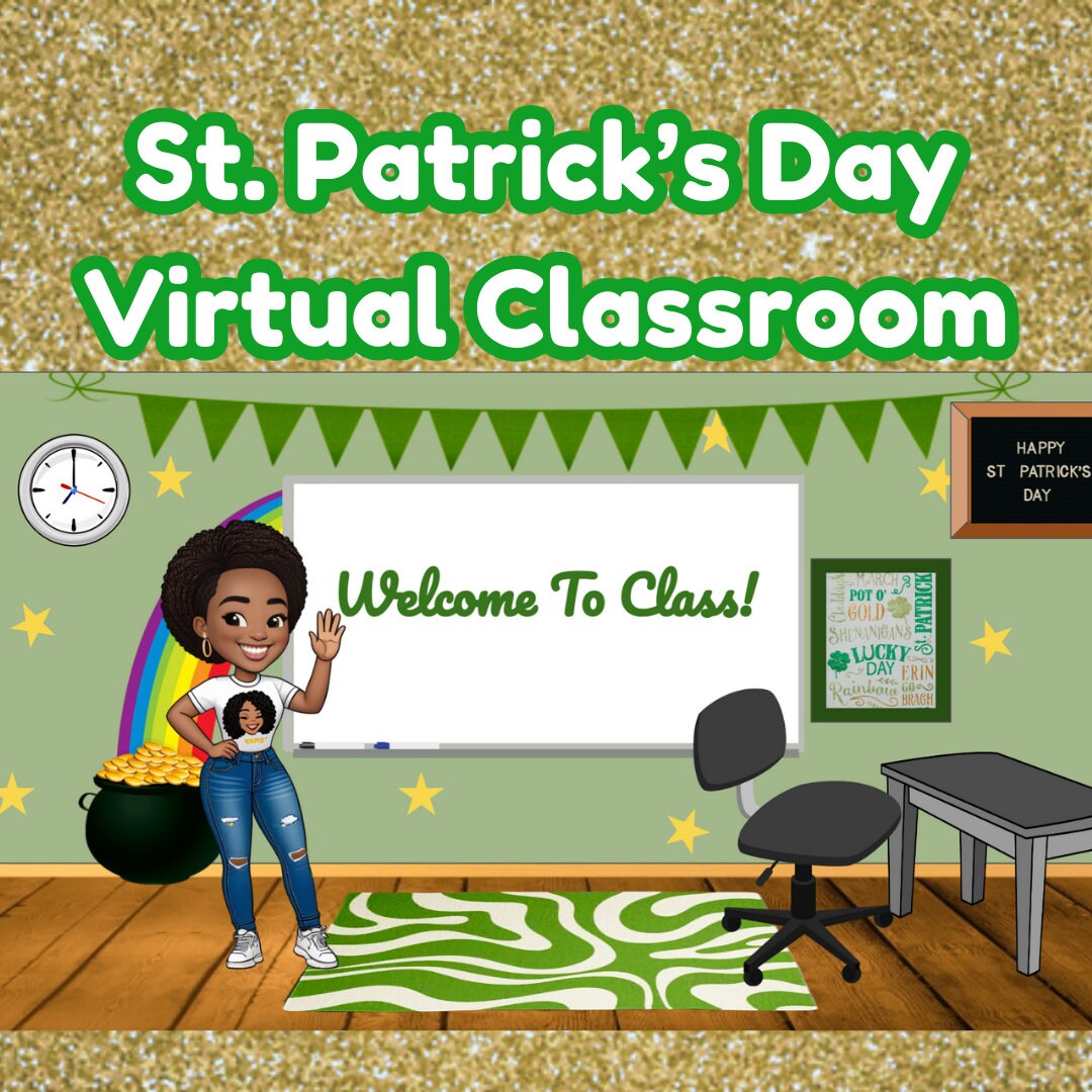 St. Patrick's Day Virtual Classroom Template | Bitmoji Classroom ...