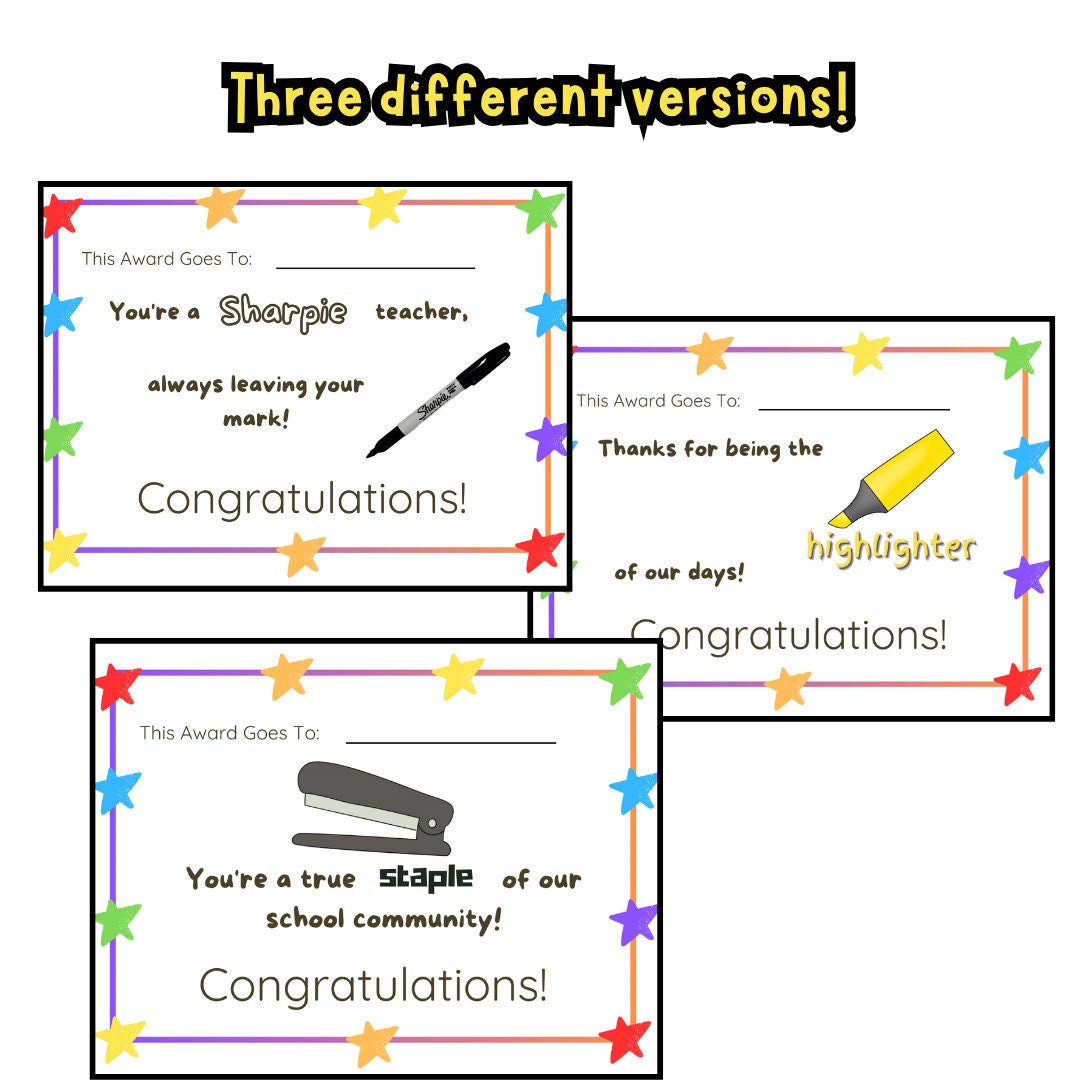 Teacher Appreciation Certificate | Teacher Appreciation Week Award for ...