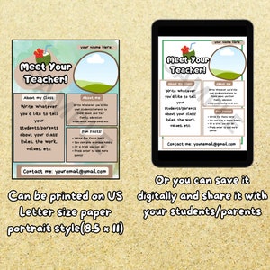 Coconut Meet the Teacher Template | Tropical Pattern |template for ...