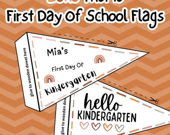 School Supplies-theme First Day of School Flag Back to School Sign ...
