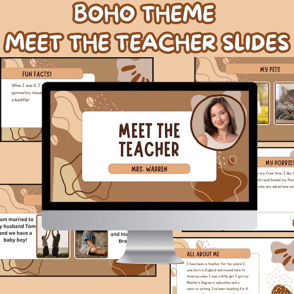 Meet the Teacher Template Boho Template Template for Teachers Printable ...