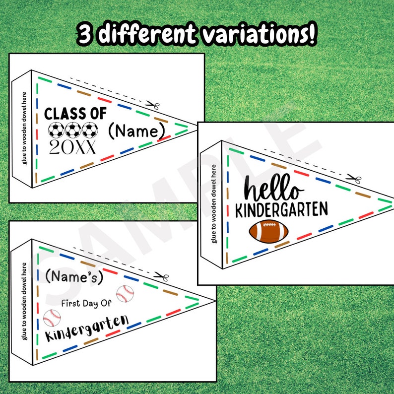 Sports-theme First Day of School Flag | Back to School Sign | Printable ...