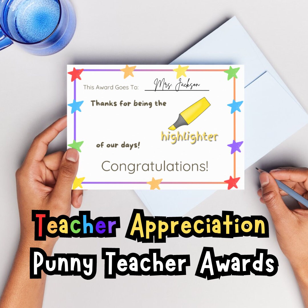 Teacher Appreciation Printable | Teacher Appreciation Week Award for ...