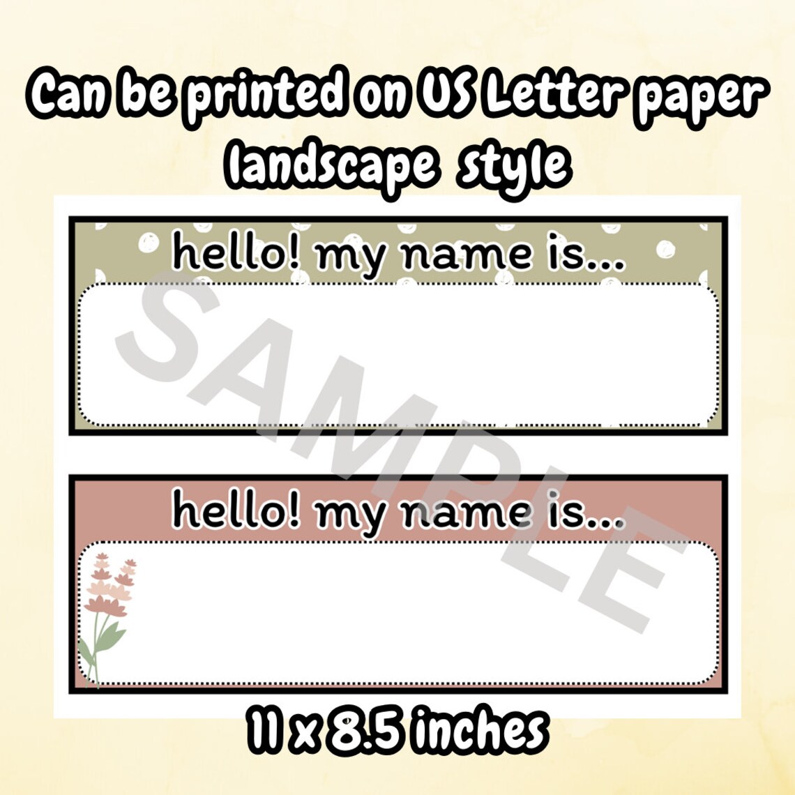 Boho Classroom Name Tags Fall Classroom Labels Elementary School Name ...