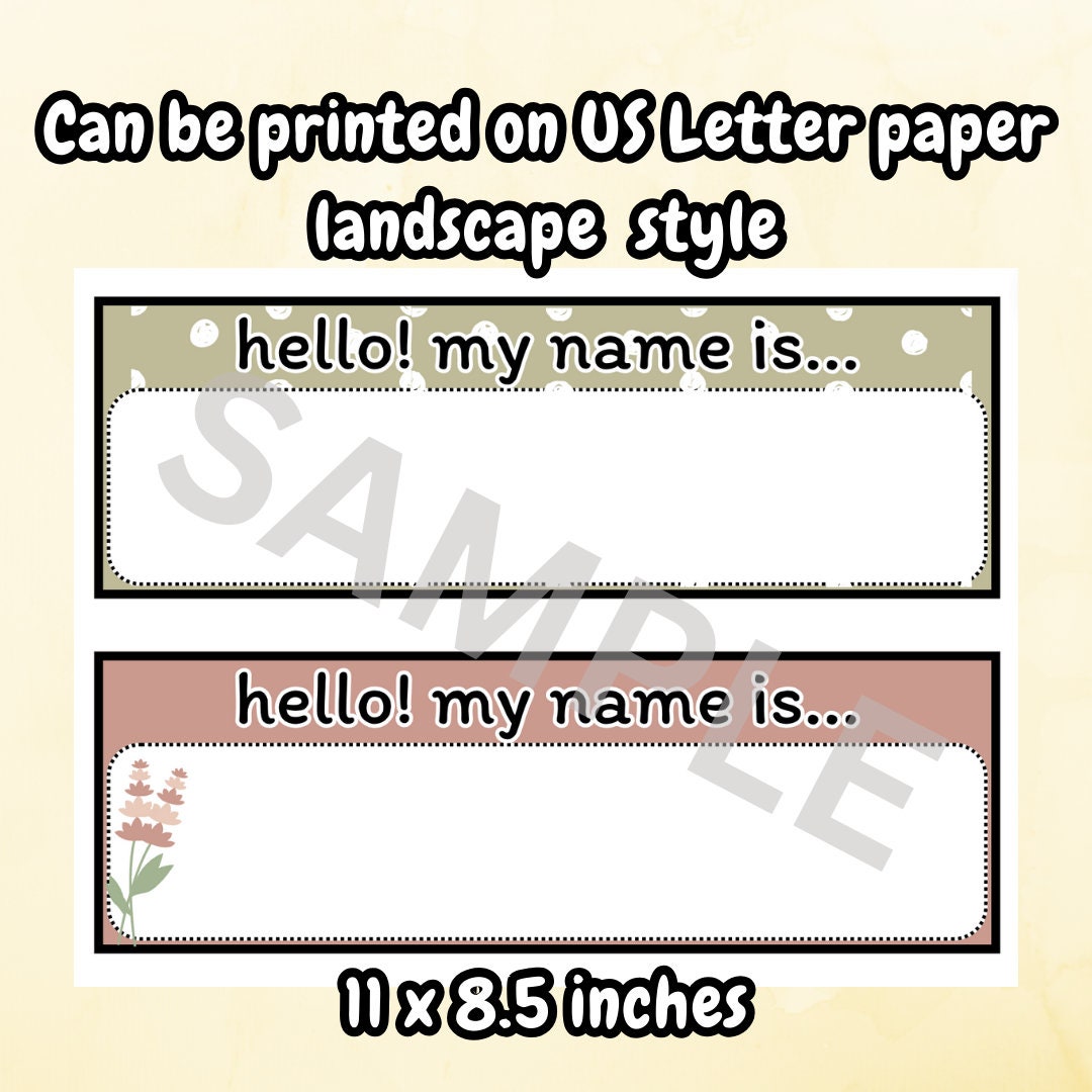 Boho Classroom Name Tags | Fall Classroom Labels | Elementary School ...