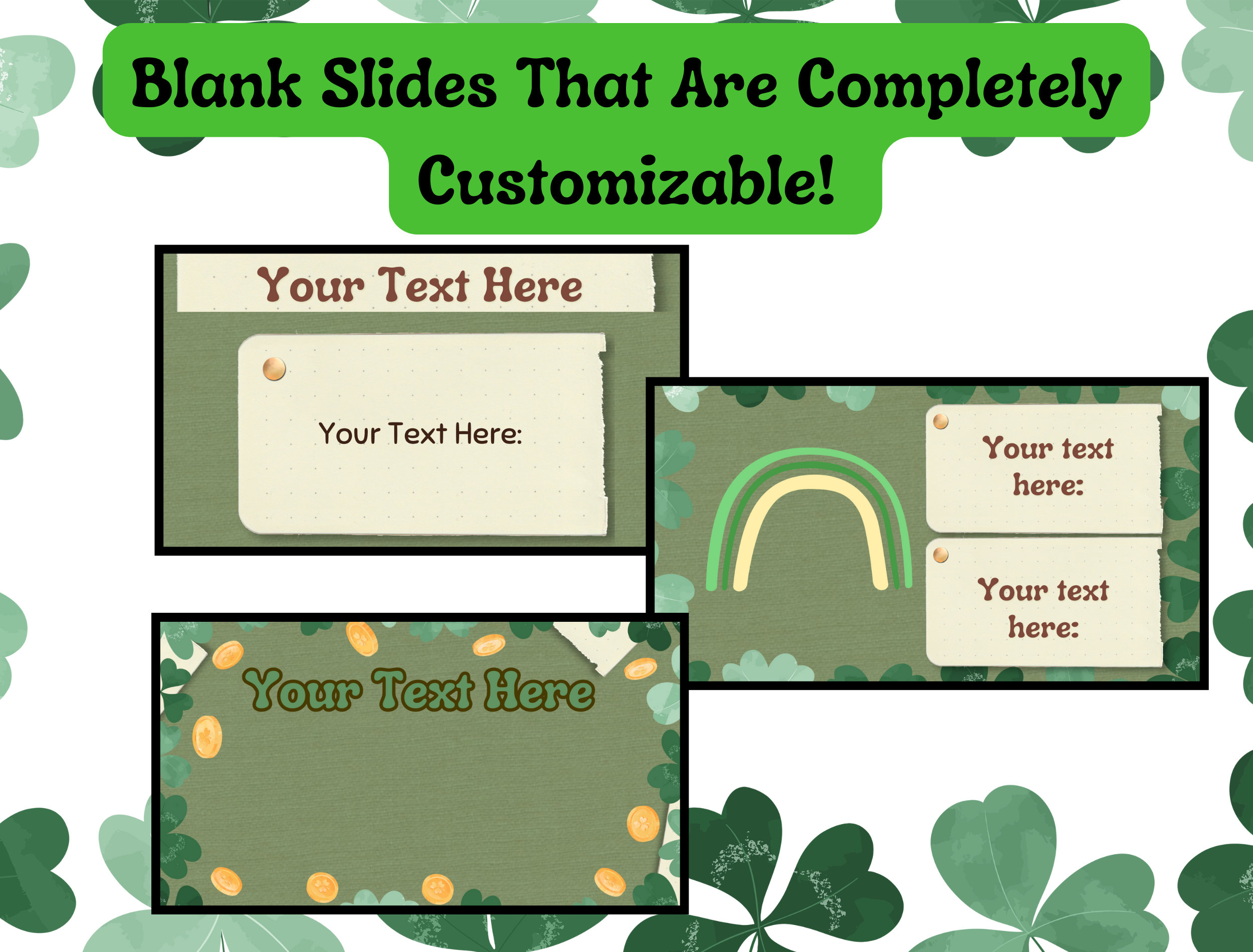 St. Patrick's Day Slides Template | Editable Classroom Slides | Google ...