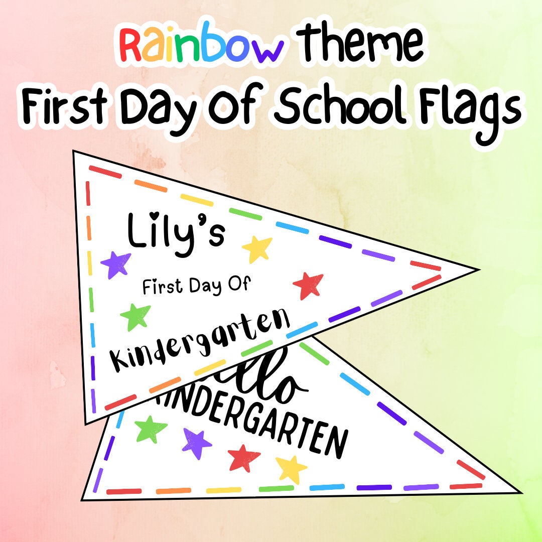 First Day of School Sign | Back to School Sign | Flag Decoration ...