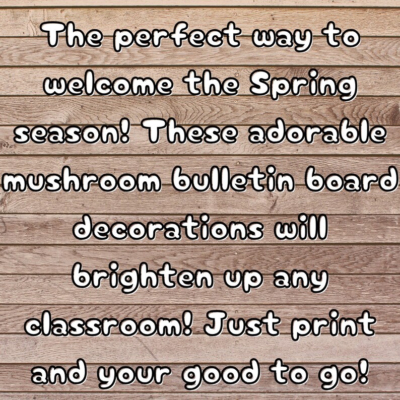 Mushroom Spring Bulletin Board | Cute Bulletin Board Decor | Bulletin ...