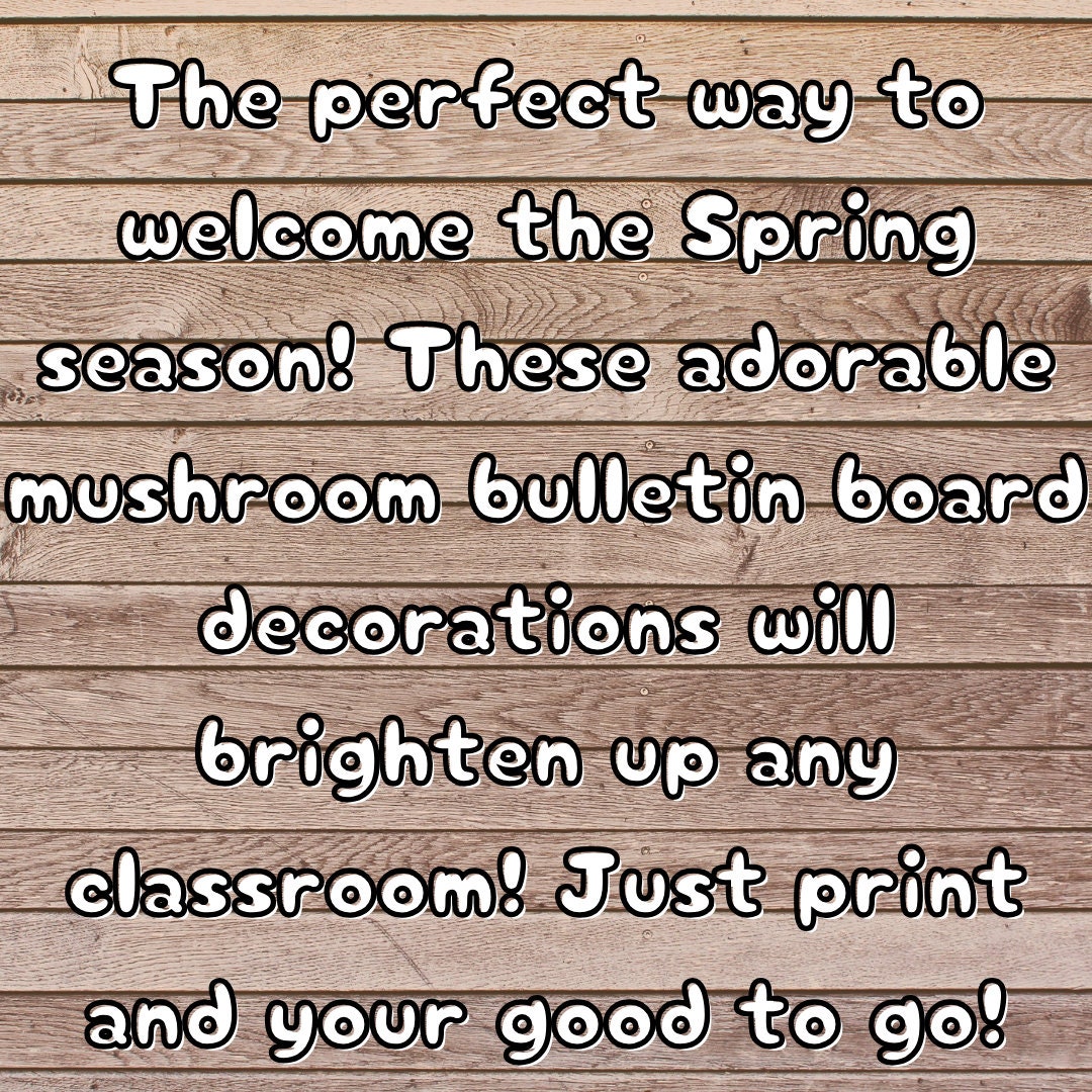 Mushroom Spring Bulletin Board | Cute Bulletin Board Decor | Bulletin ...