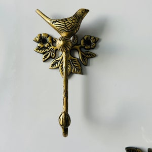 Brass Antique Finish Bird Hook / Handcrafted & Solid Brass / New ...