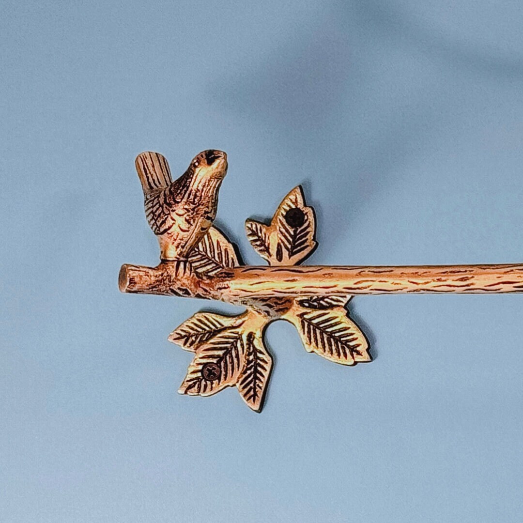 Brass Polished Finish Bird Rack / Towel Ring / Roll Holder / Hook ...