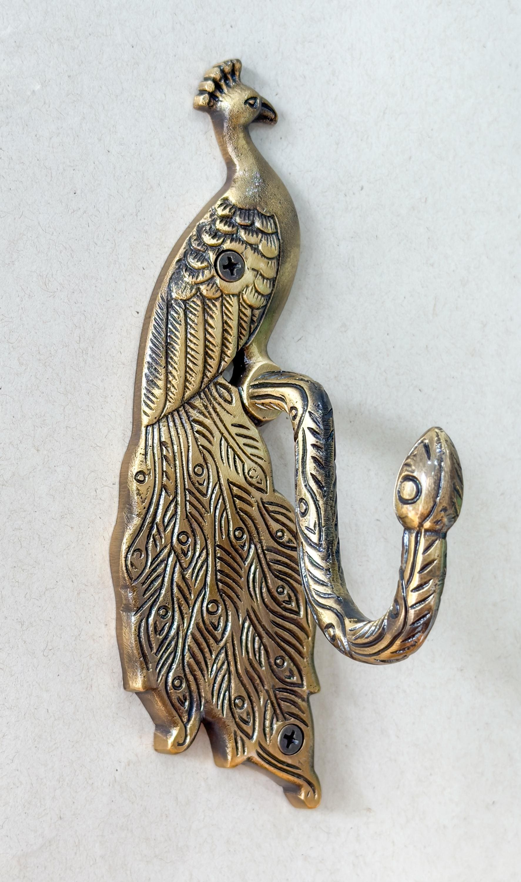 Peacock Antique Brass Bird Roll Holder / Handcrafted in Solid Brass ...