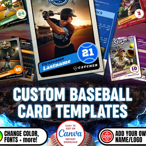 Create Your Own Sports Card, Custom Sports Card, Trading Printable ...