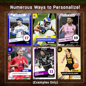Customizable Sports Card Canva Template, Player Trading Cards Template ...