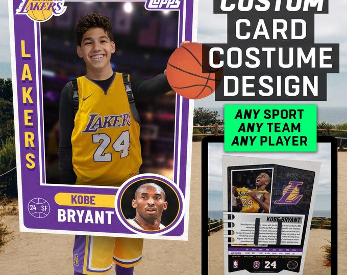 Custom Sports Trading Card Costume DIY Wearable Sports Card Editable ...