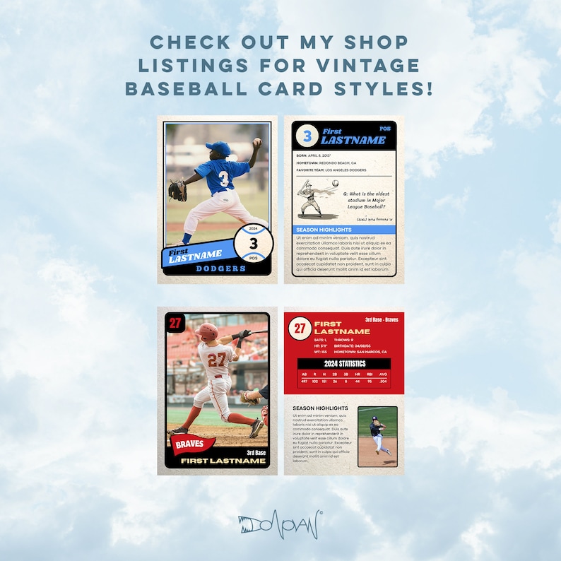 Customizable Sports Card Canva Template, Player Trading Cards Template ...