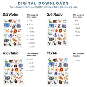 Wild Animal Alphabet Poster | Educational Posters | ABC Poster ...