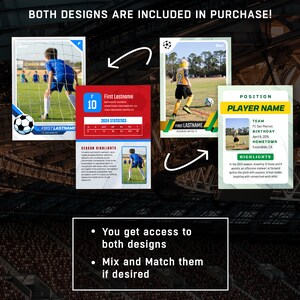 Customizable Soccer Card Canva Template, Player Trading Cards Template ...
