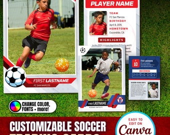 Customizable Baseball Card Canva Template, Player Trading Cards ...