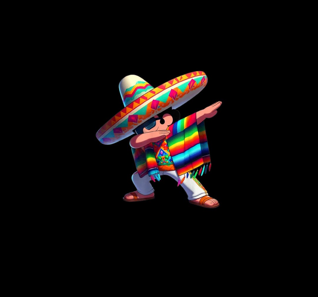 Mexican Dab PNG, Funny Cinco De Mayo Sublimation, Dabbing Poncho Fiesta ...