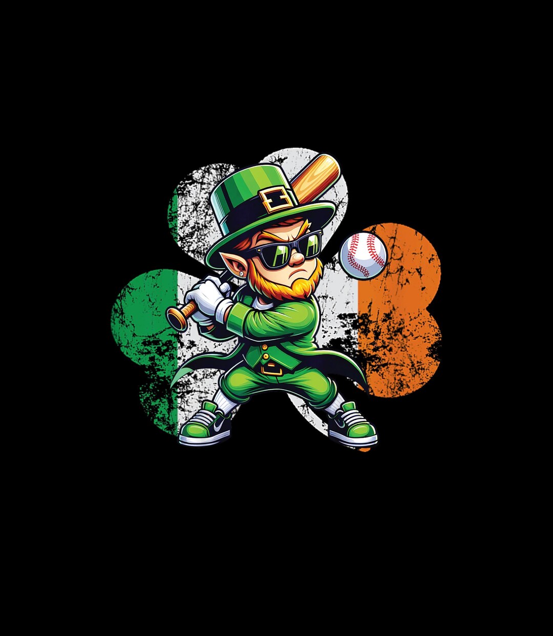 Lucky Baseball Shamrock PNG, Funny St. Patrick’s Day Sports Design ...
