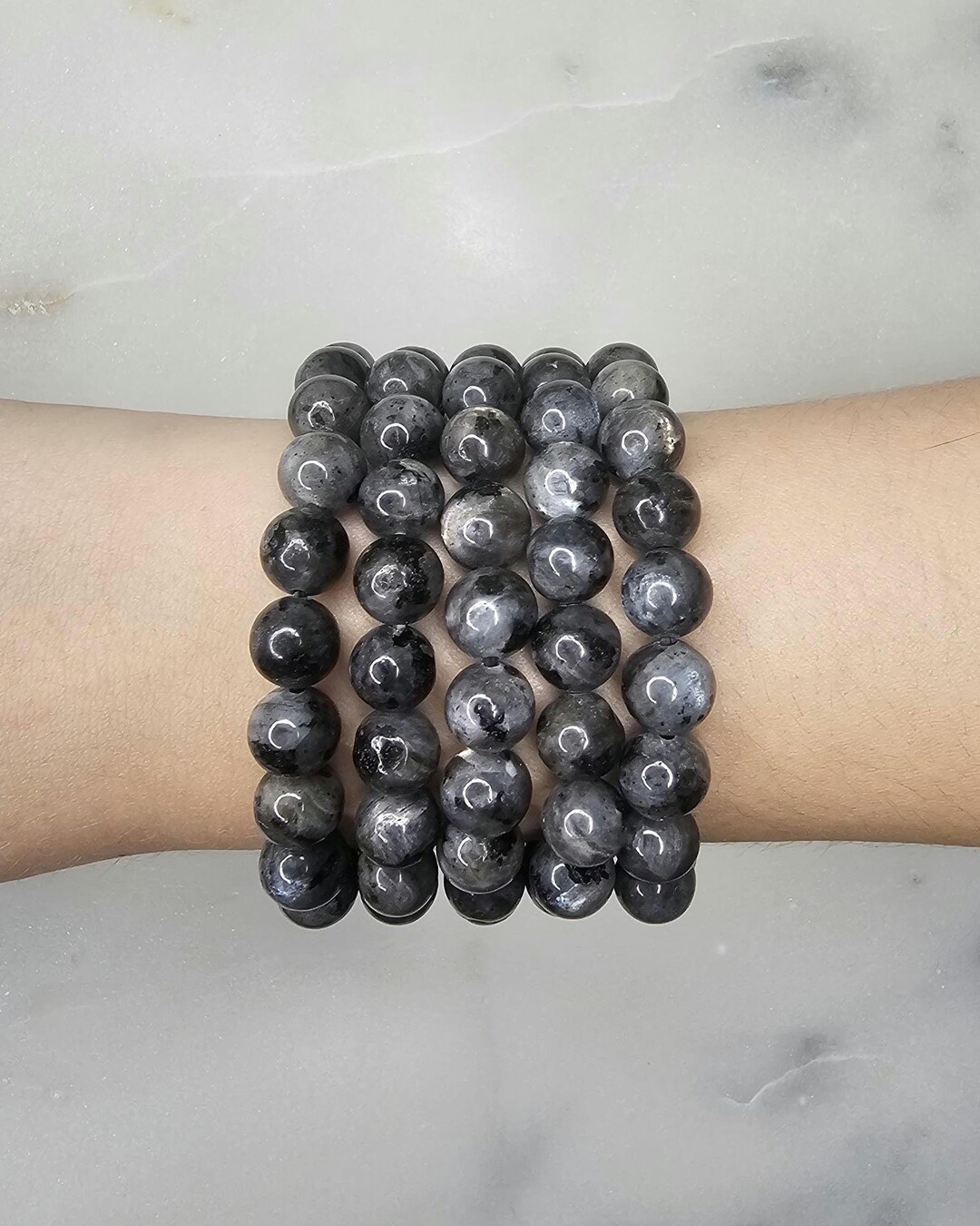 8mm Larvikite Bracelets - Etsy