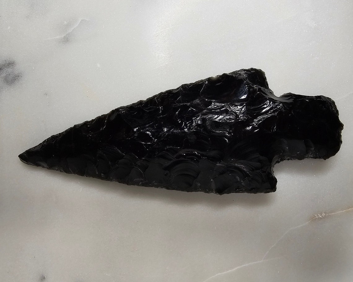 Golden Sheen Obsidian Arrow Head, Black Obsidian, Arrow Head - Etsy
